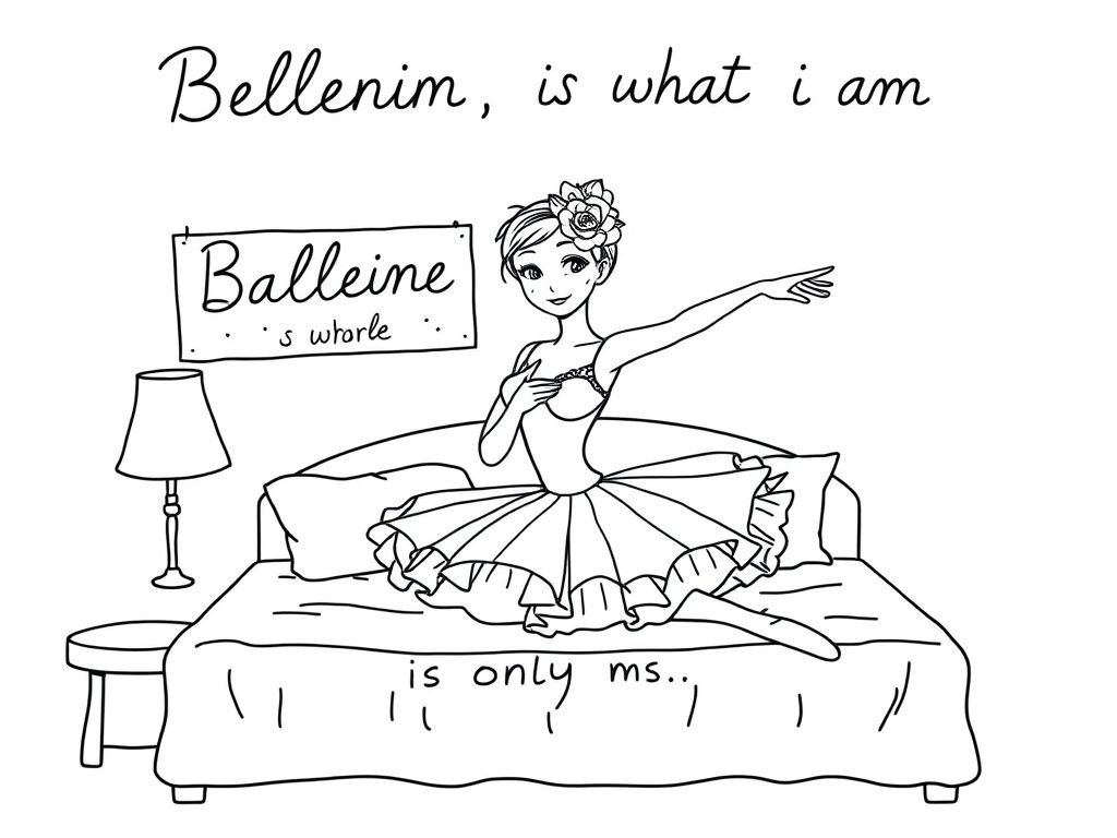 Ballerina Girl Coloring Page - Free Printable Coloring Page