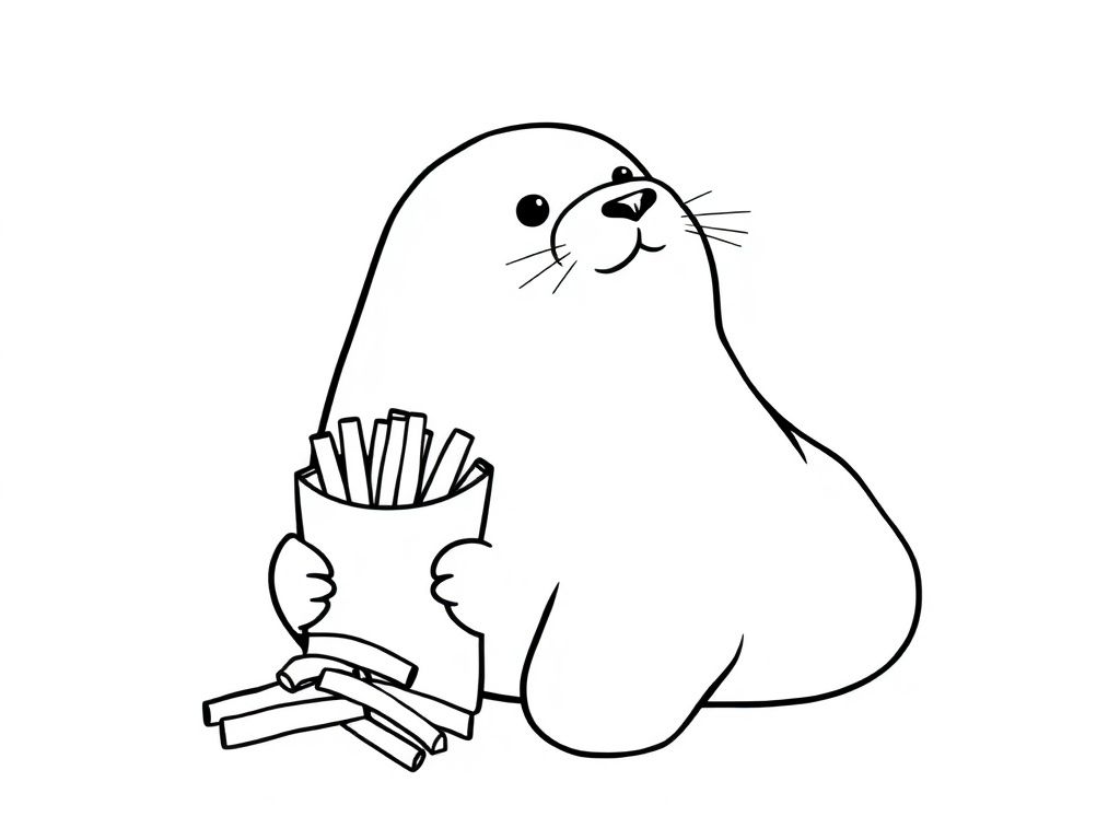 Seal Coloring Page for Kids - Free Printable Coloring Page