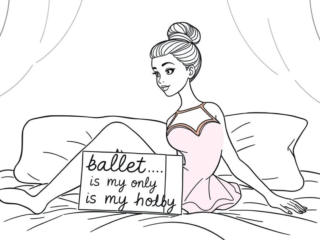 Ballet Dancer Roller Skating Coloring Page - Free Printable Coloring Page