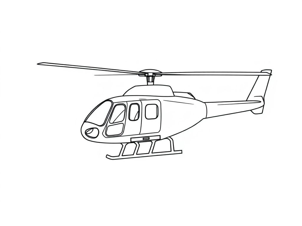 Helicopter Coloring Page - Free Printable Coloring Page