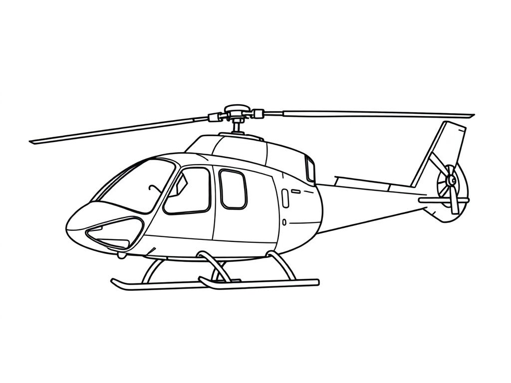 Helicopter Coloring Page - Free Printable Coloring Page