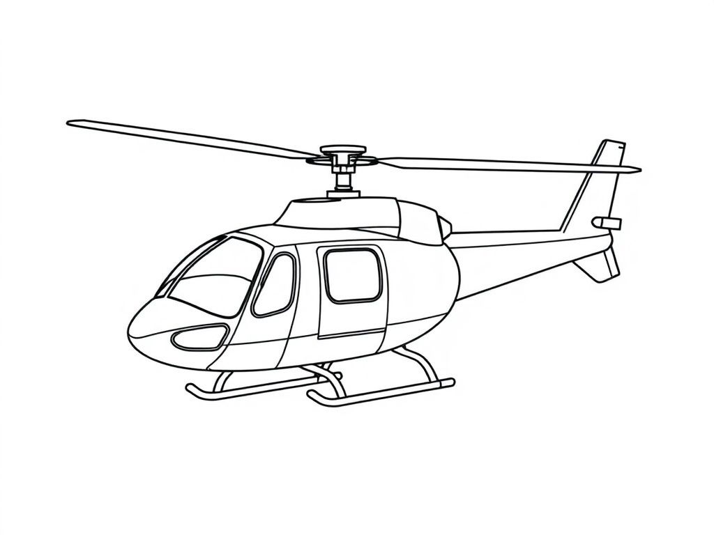 Helicopter Coloring Page - Free Printable Coloring Page