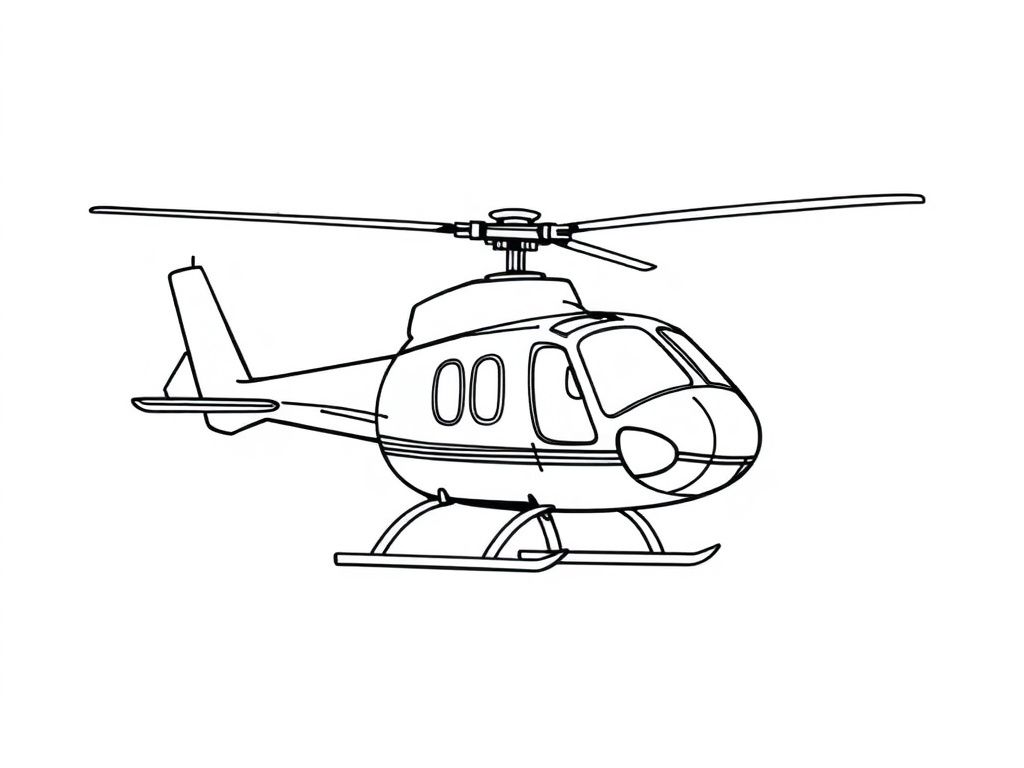 Helicopter Coloring Page - Free Printable Coloring Page