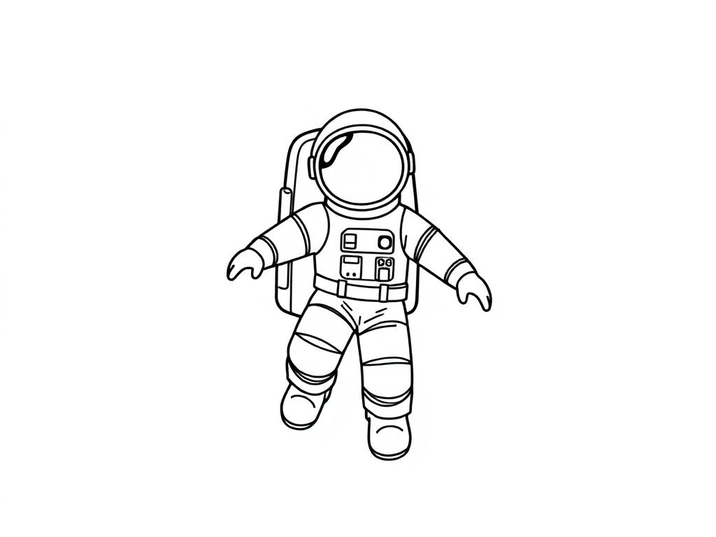 Astronaut Coloring Page - Free Printable Coloring Page