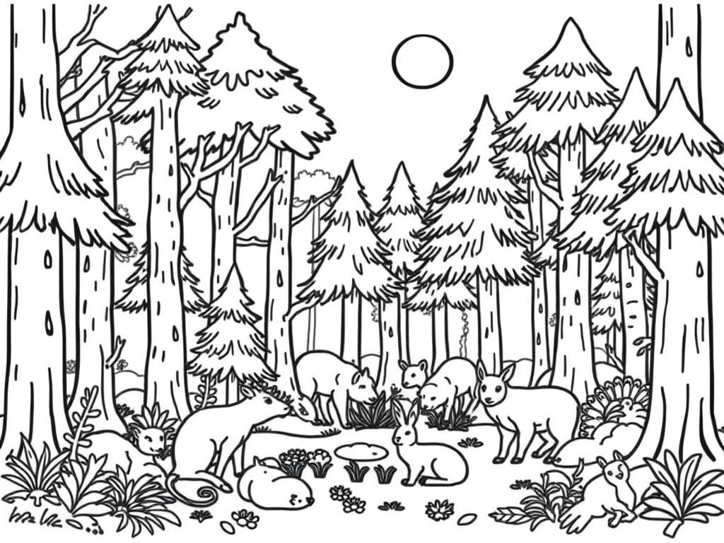 Printable Coloring Pages Forest Animals 2025 Printable Coloring Pages Forest Animals 2025