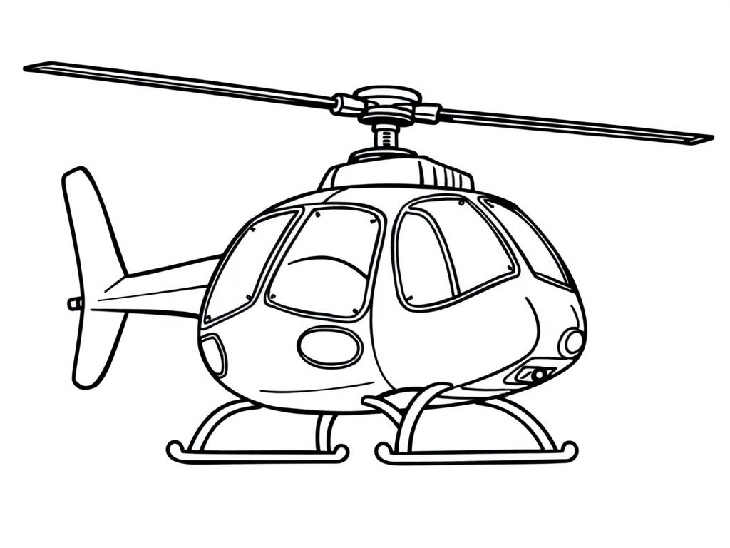 Helicopter Coloring Page - Free Printable Coloring Page