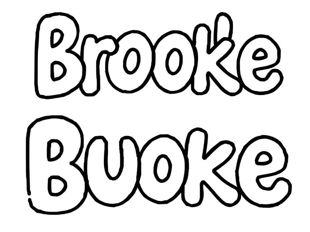 Brooke Name Coloring Page - Free Printable Coloring Page