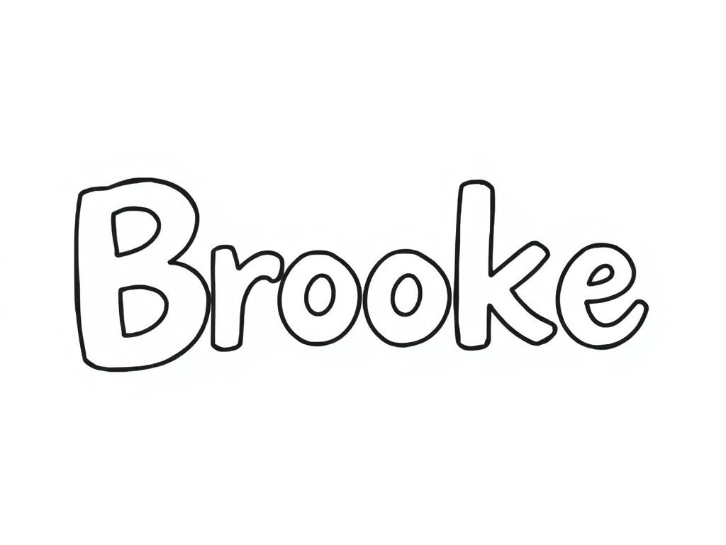 Brooke Name Coloring Page - Free Printable Coloring Page