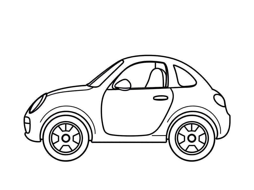 Christmas Car Coloring Page - Free Printable Coloring Page