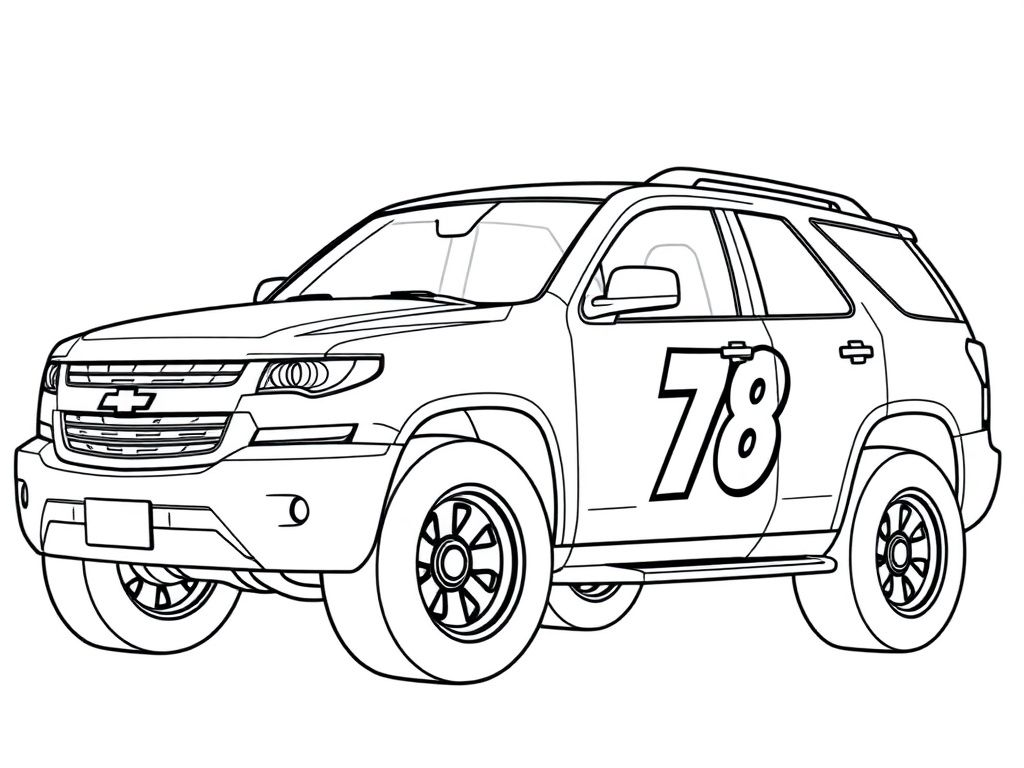 Chevrolet SUV Coloring Page - Free Printable Coloring Page