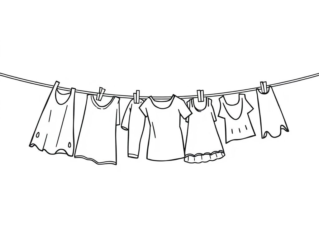 Laundry Coloring Page - Free Printable Coloring Page