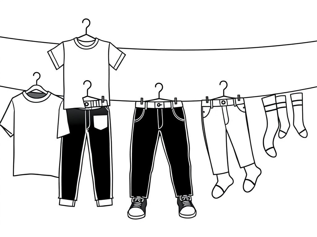 Laundry Coloring Pages - Free Printable | ColoringsAI
