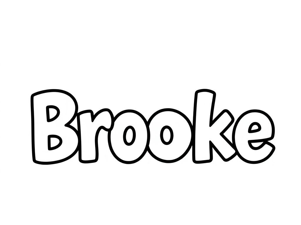 Brooke Name Coloring Page - Free Printable Coloring Page