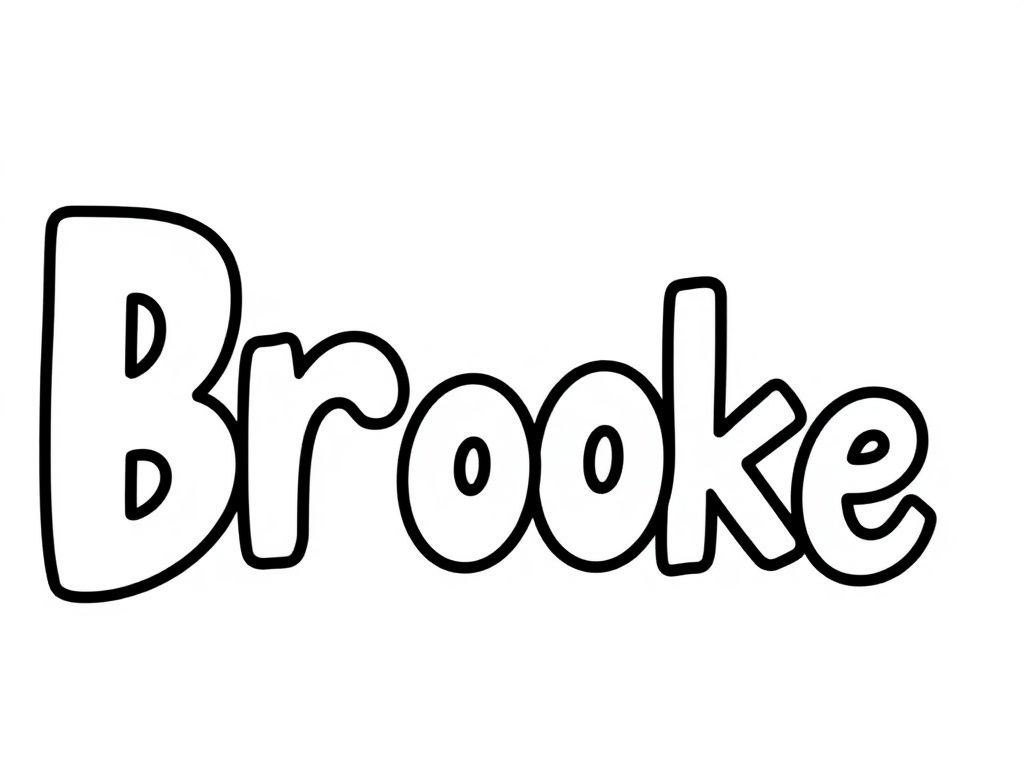 Brooke Name Coloring Page - Free Printable Coloring Page