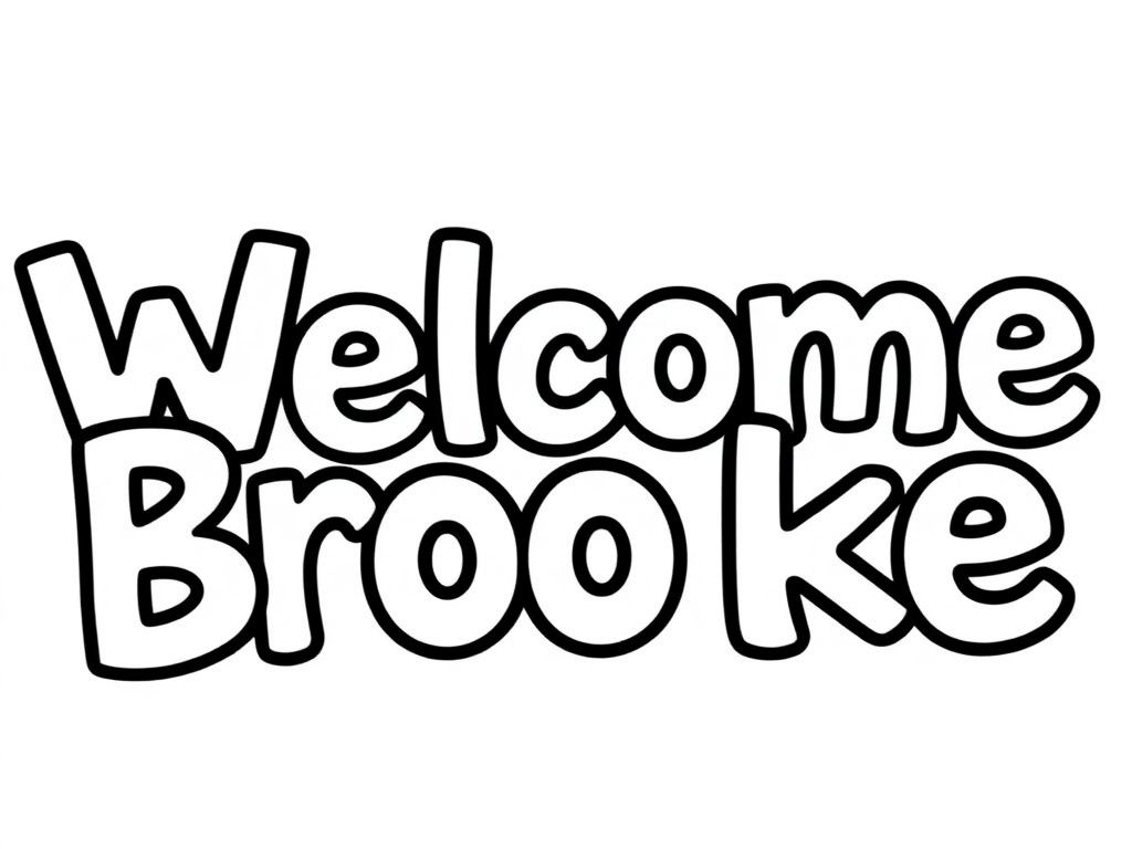 Welcome Brooke coloring page - Free Printable Coloring Page