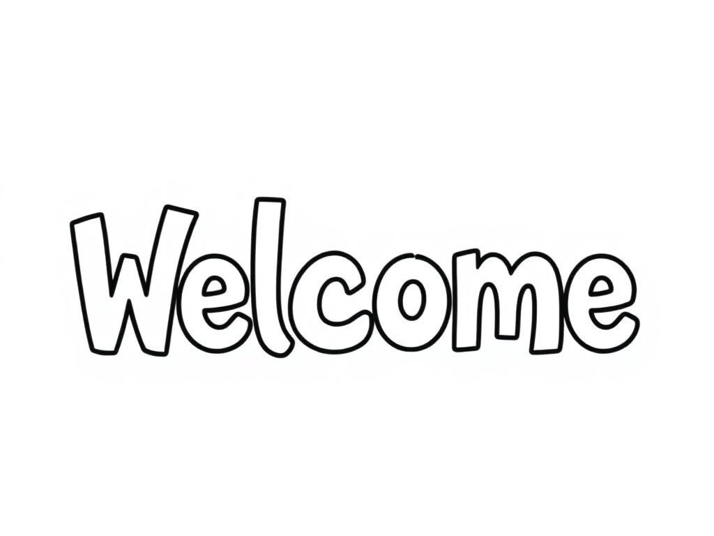 Welcome Coloring Page - Free Printable Coloring Page