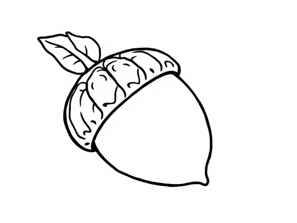 Acorn Coloring Page - Free Printable Coloring Page