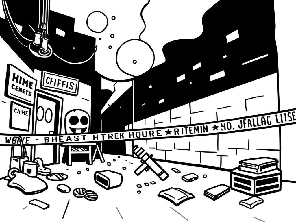Crime-Scene Coloring Pages - Free Printable | ColoringsAI