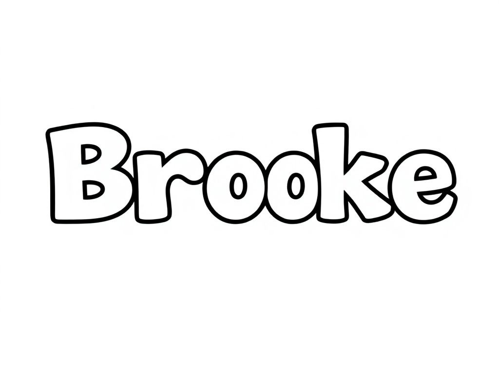Brooke Name Coloring Page - Free Printable Coloring Page