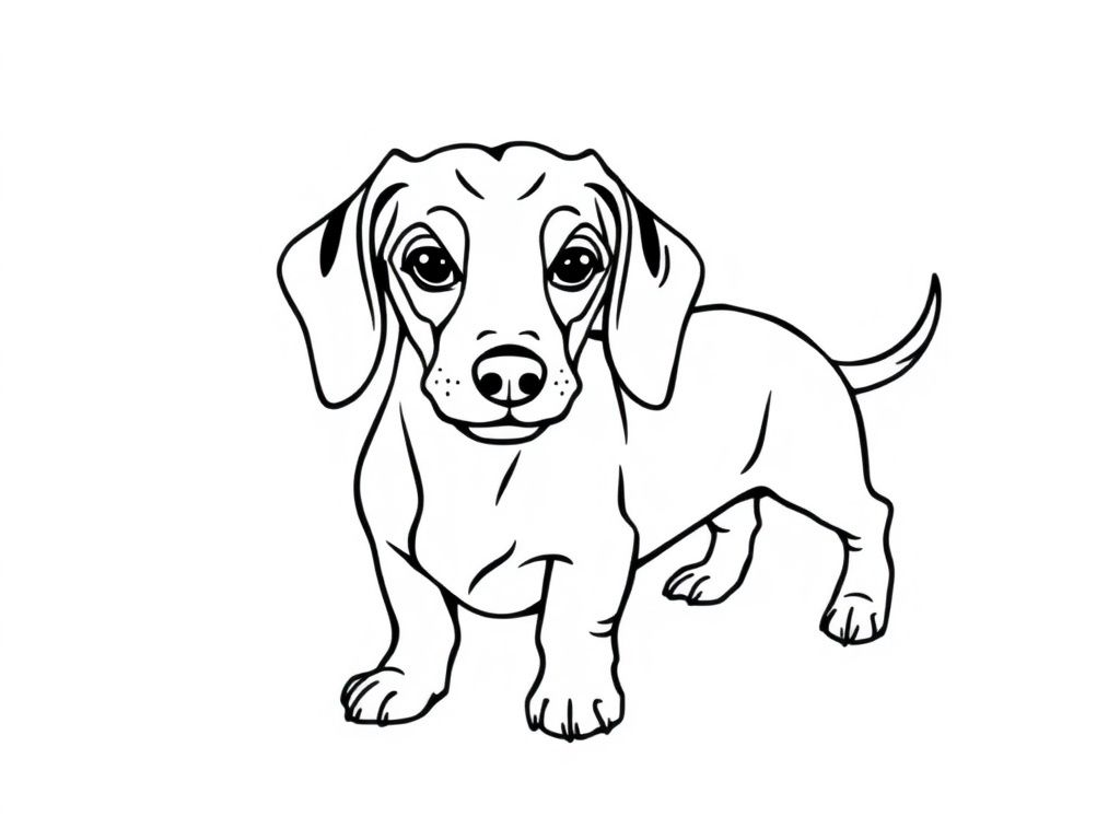 Cute Dog Coloring Page - Free Printable Coloring Page