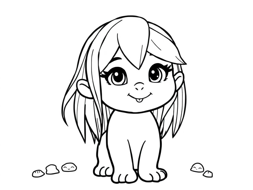 Cute Cartoon Cat with Glasses Coloring Page - Free Printable Coloring Page