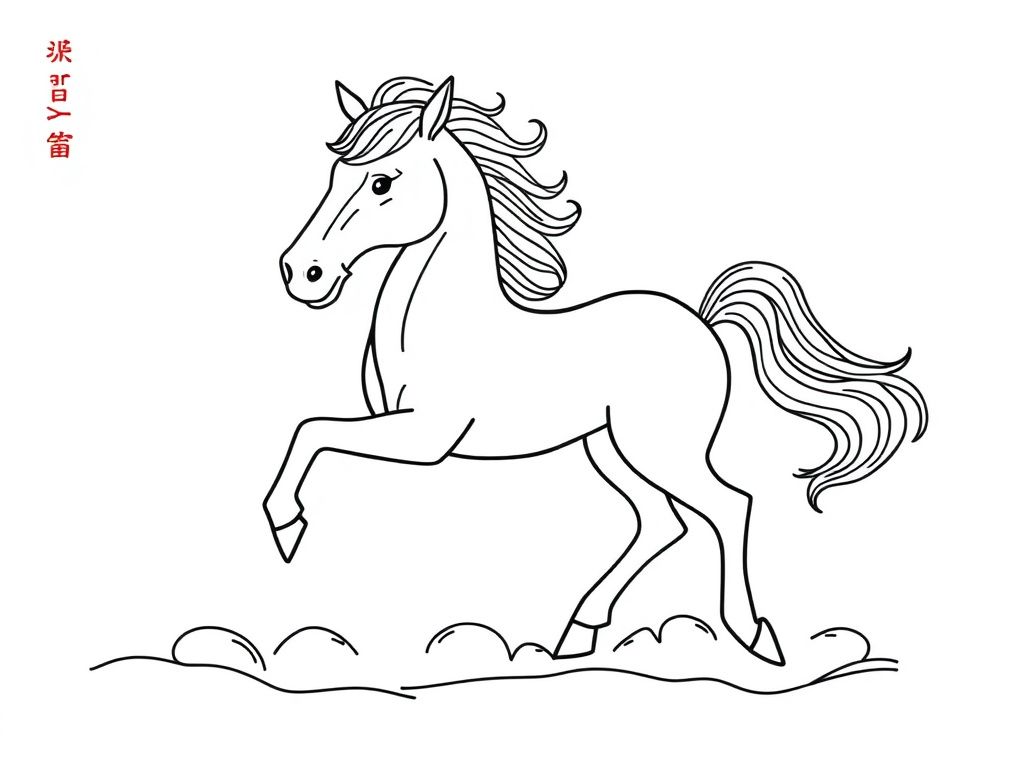 Horse Coloring Page - Free Printable Coloring Page