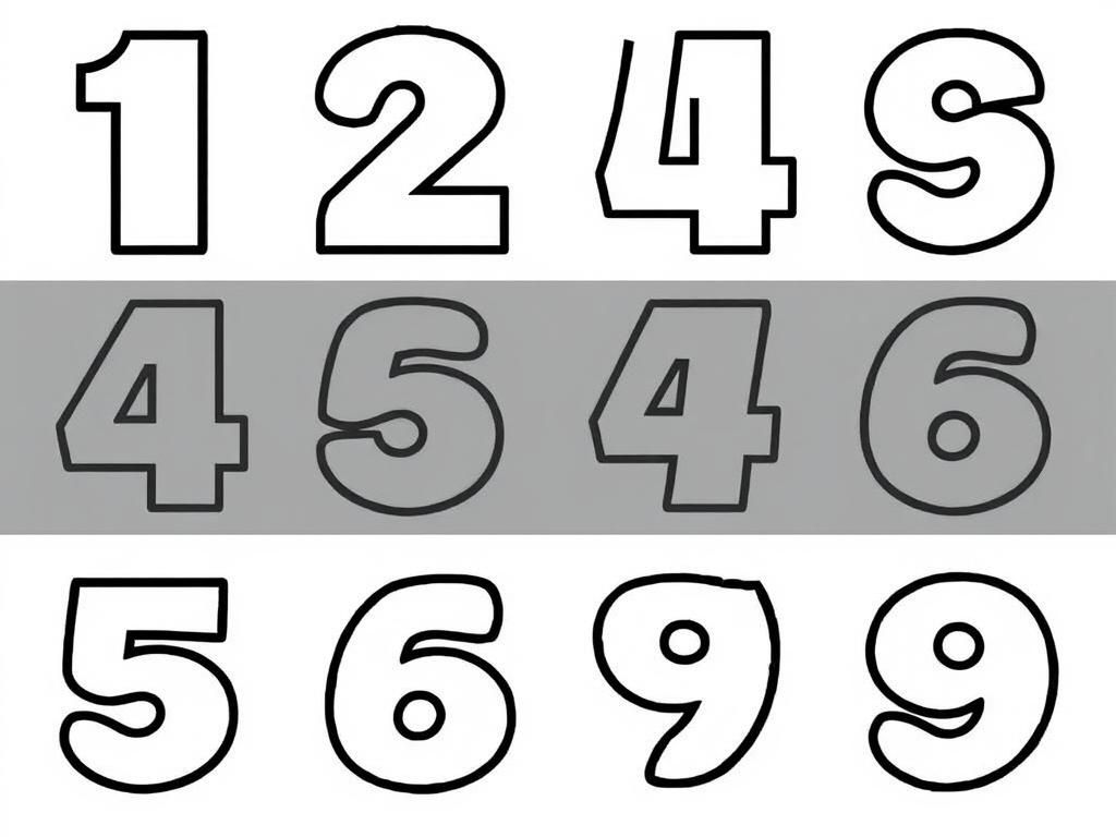 Numbers Coloring Pages