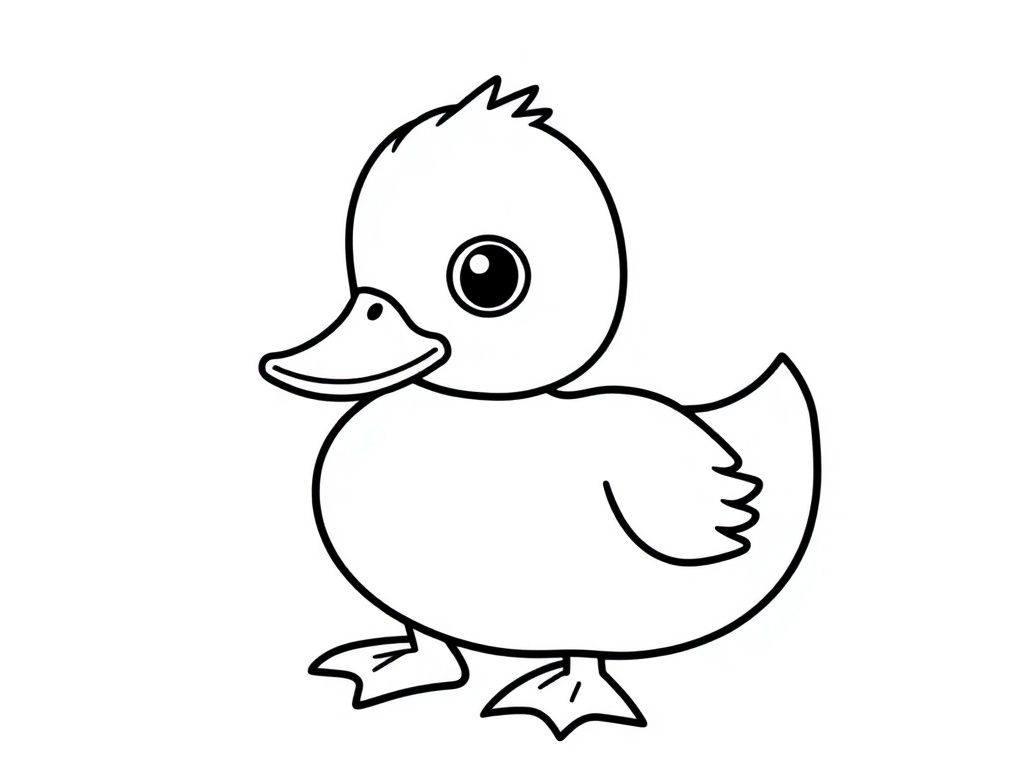 Duckling Coloring Page - Free Printable Coloring Page