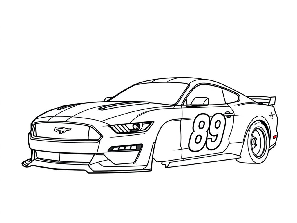 Ford Mustang Coloring Page - Free Printable Coloring Page