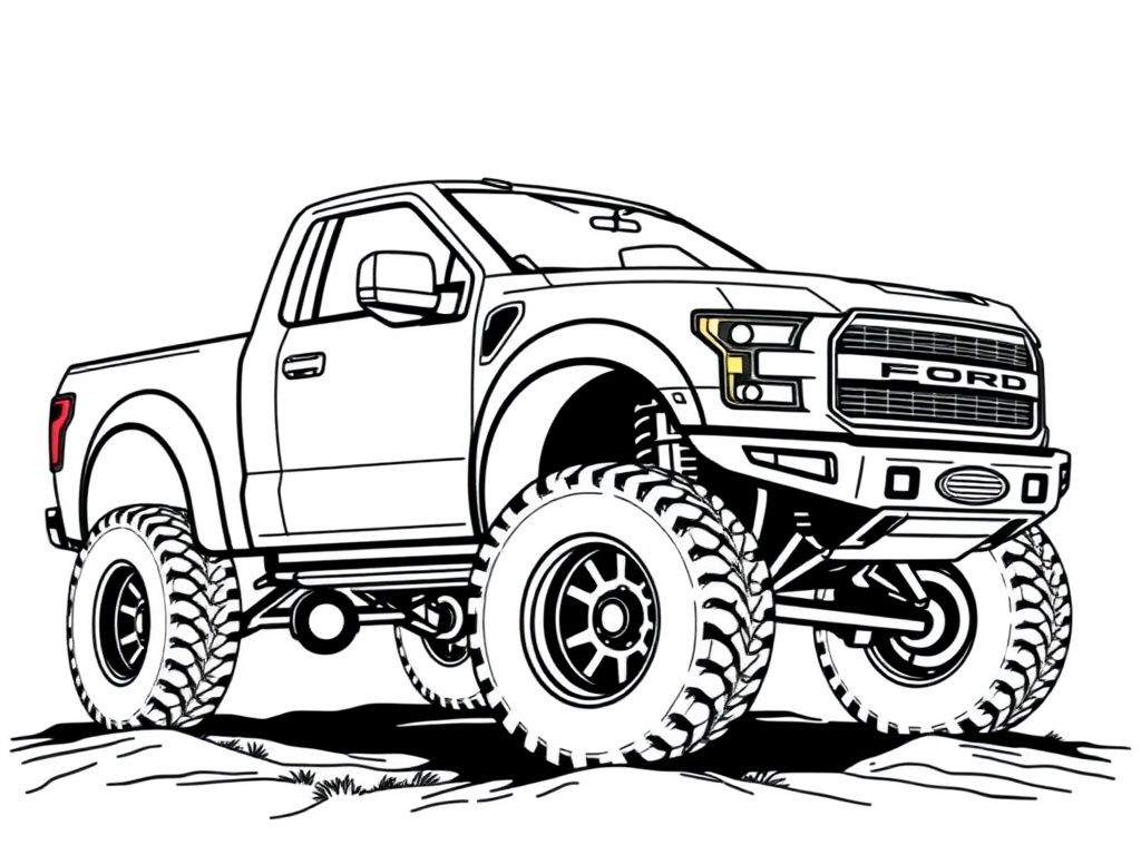 Trucks Coloring Page - Free Printable Coloring Page