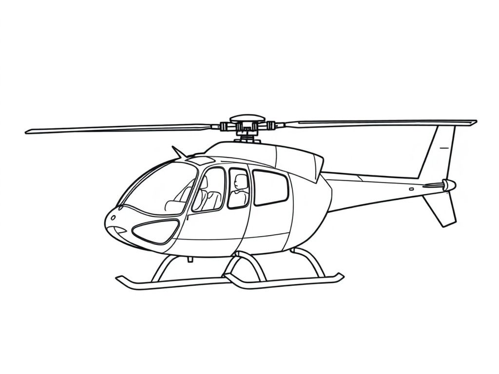 Medical Helicopter Coloring Page - Free Printable Coloring Page