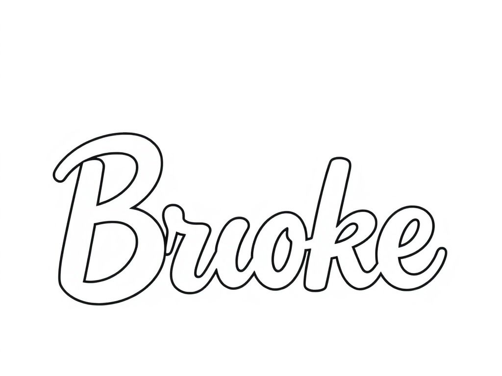 Brooke Name Coloring Page - Free Printable Coloring Page