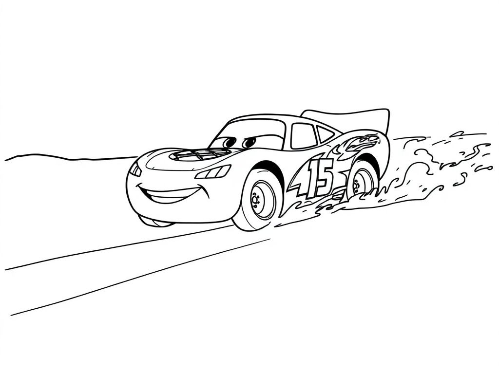Race Car Coloring Page - Free Printable Coloring Page
