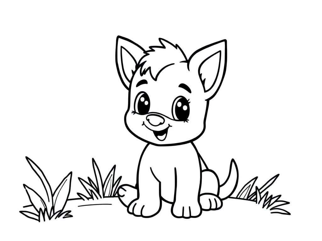 Cute Puppy Coloring Page - Free Printable Coloring Page