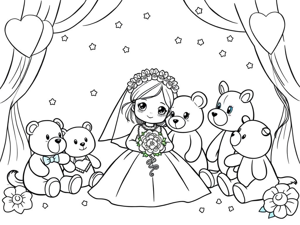 Wedding Coloring Page - Free Printable Coloring Page