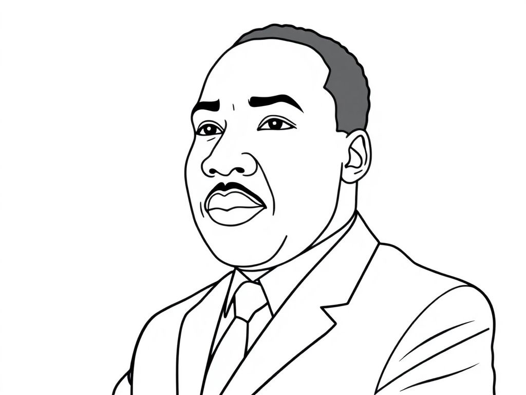 Martin Luther King Jr. Coloring Page - Free Printable Coloring Page