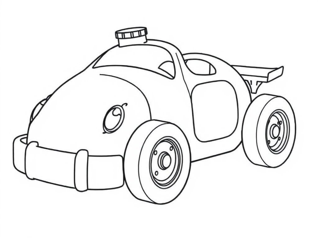Racing Car Coloring Page - Free Printable Coloring Page