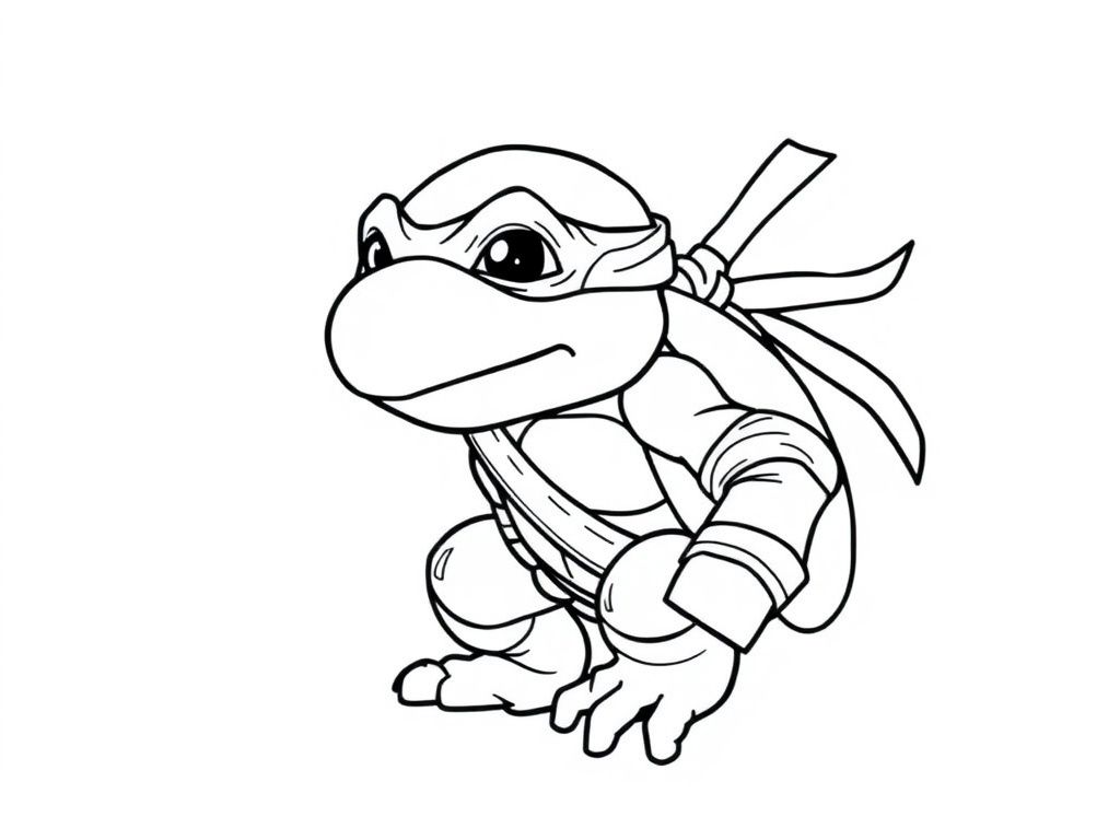 Michelangelo Ninja Turtle Coloring Page - Free Printable Coloring Page