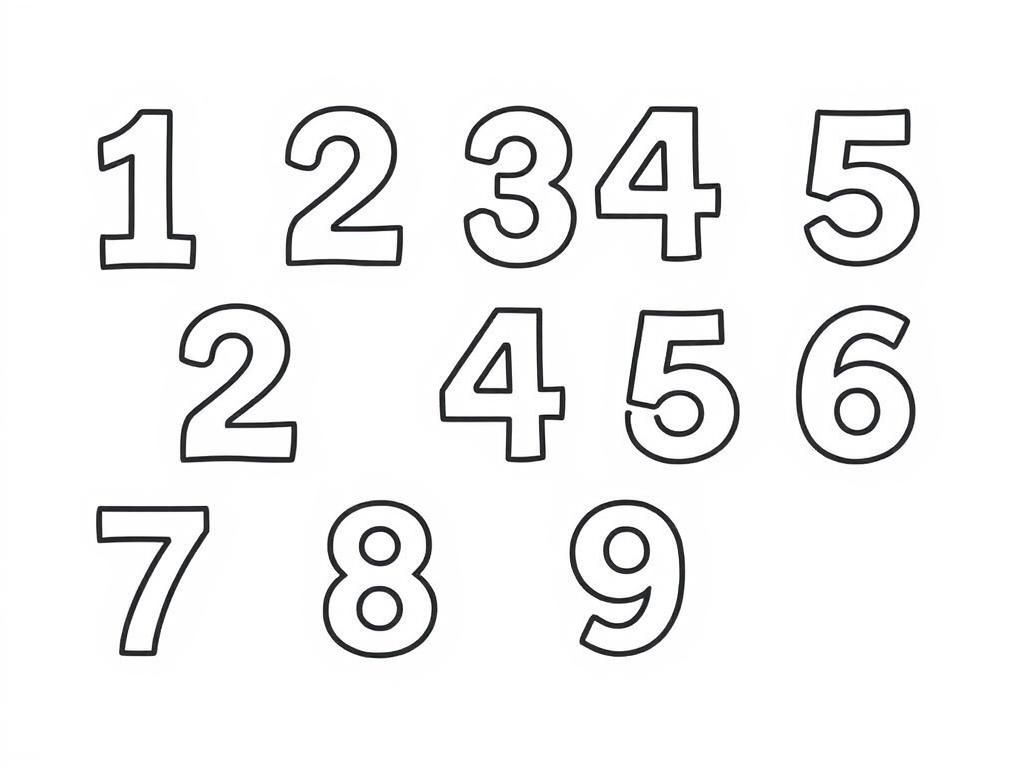Numbers Coloring Pages