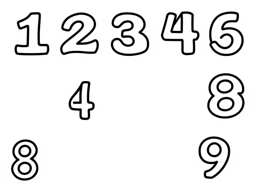 Numbers Coloring Pages