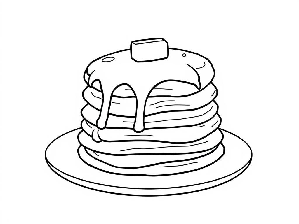 Pancakes Coloring Page Free Printable Coloring Page Pancakes Coloring Page Free Printable Coloring Page