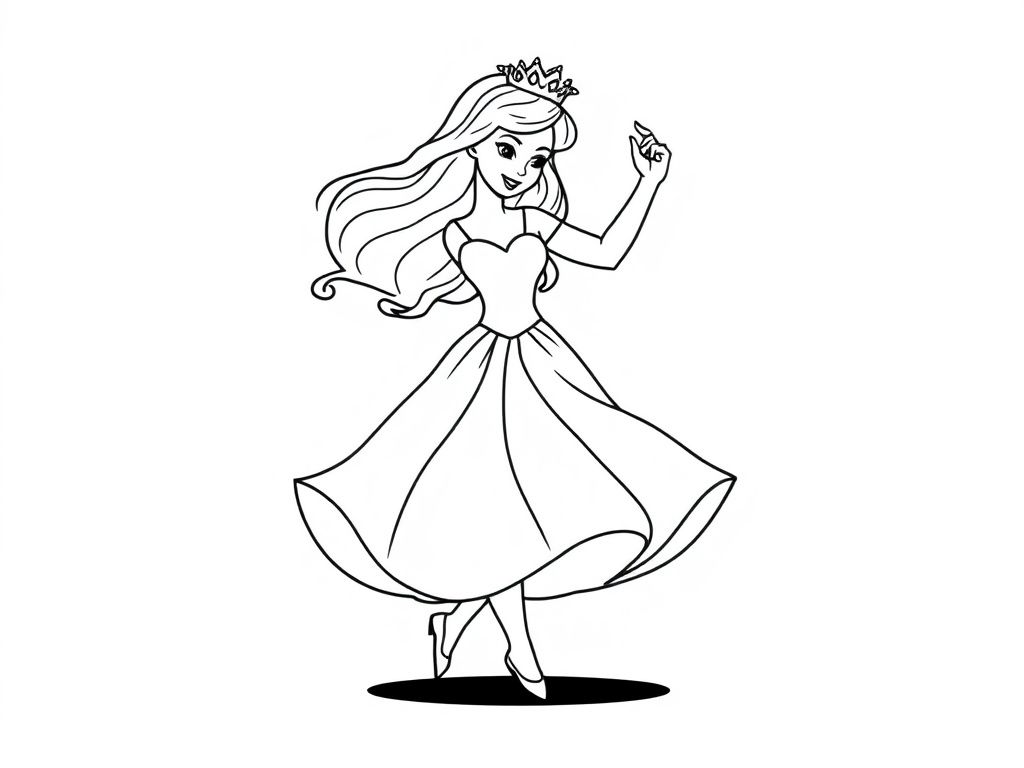Royal Princess Coloring Page - Free Printable Coloring Page