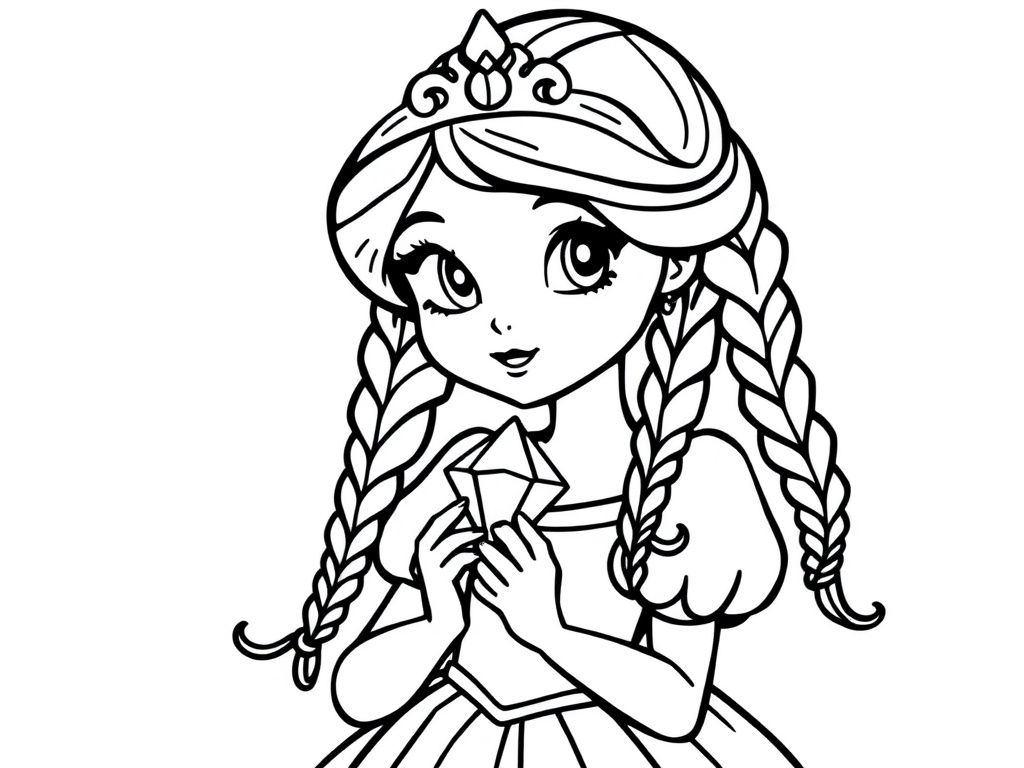 Disney Princess Coloring Page - Free Printable Coloring Page