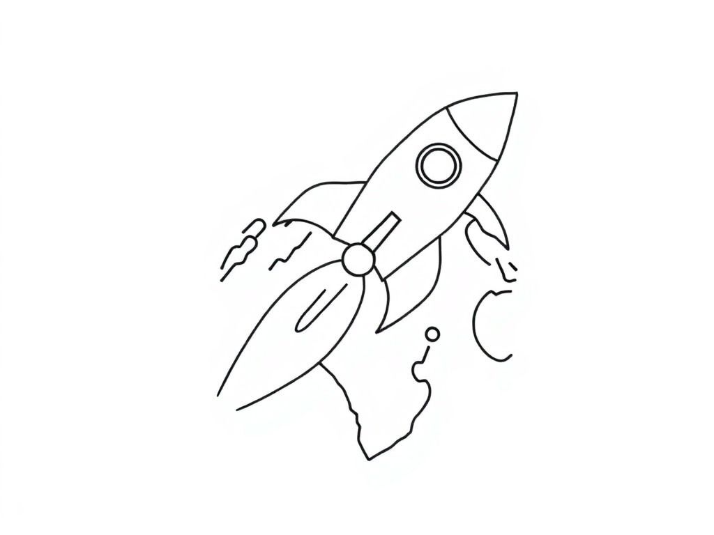 Space Coloring Page - Free Printable Coloring Page