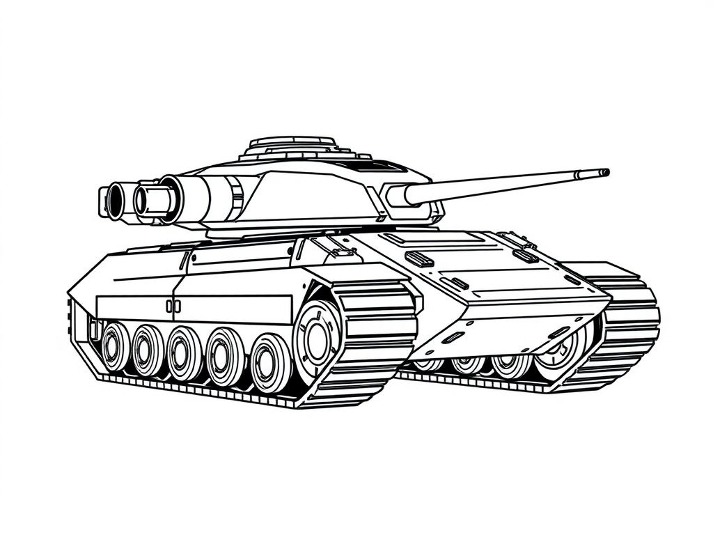 Tank Coloring Page for Kids - Free Printable Coloring Page