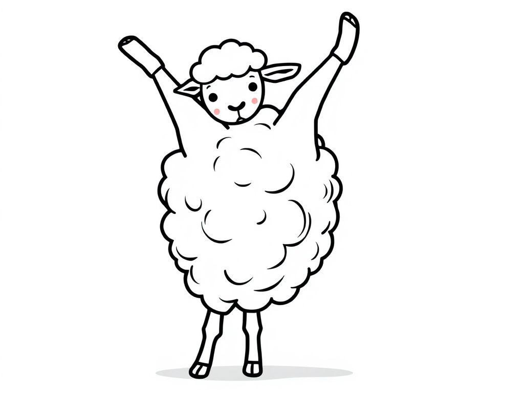 Leuke schaap kleurplaat - Gratis Kleurplaat om te Printen