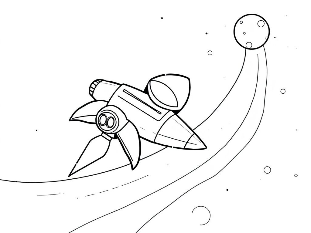 Space Coloring Page - Free Printable Coloring Page