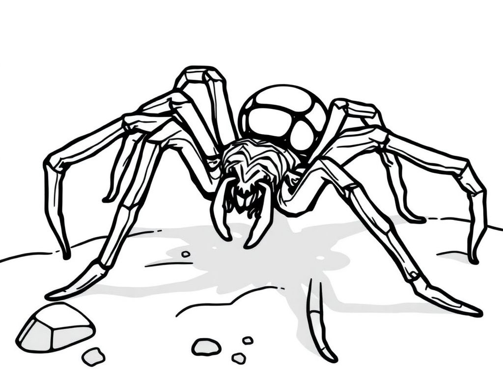 Giant Spider Coloring Page - Free Printable Coloring Page