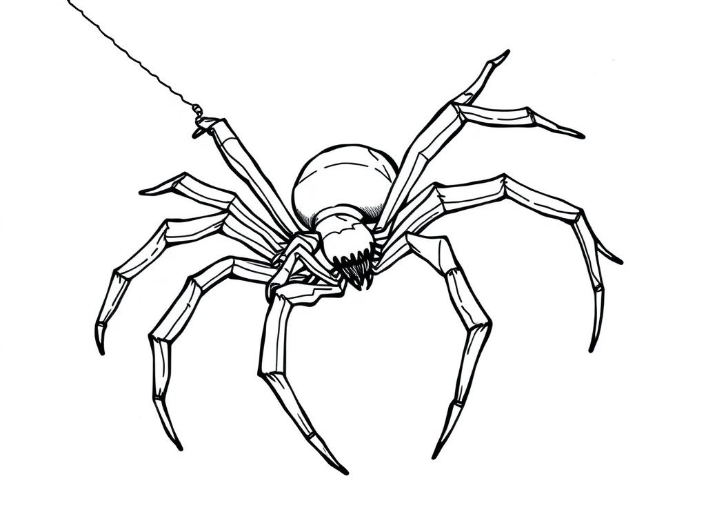 Giant Spider Coloring Page - Free Printable Coloring Page