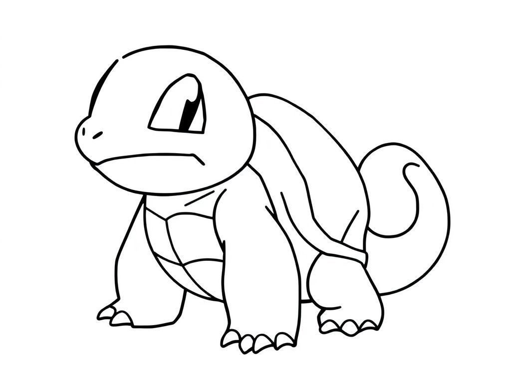Squirtle Pokémon Coloring Page - Free Printable Coloring Page